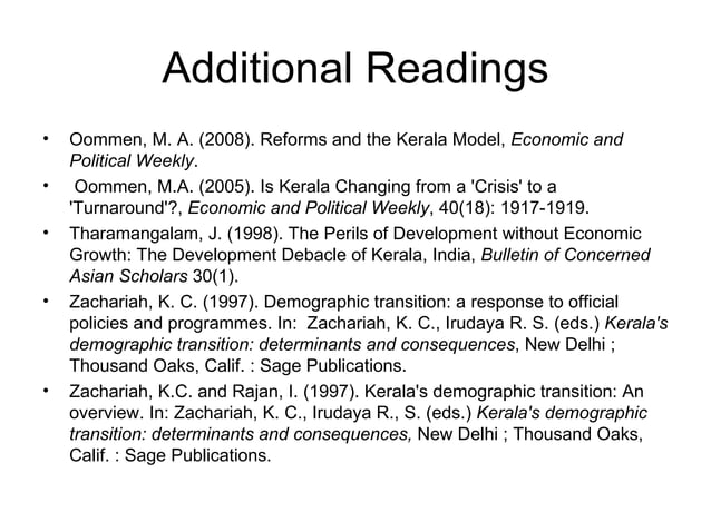 Presentation on the kerala model of development | PPT | Economy ...