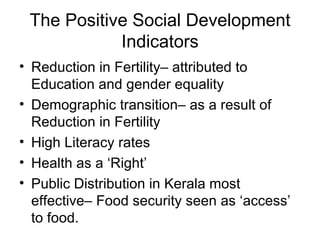 Presentation on the kerala model of development | PPT