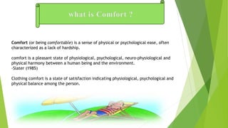 Thermal comfort in Clothing | PPTX