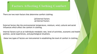 Thermal comfort in Clothing | PPTX