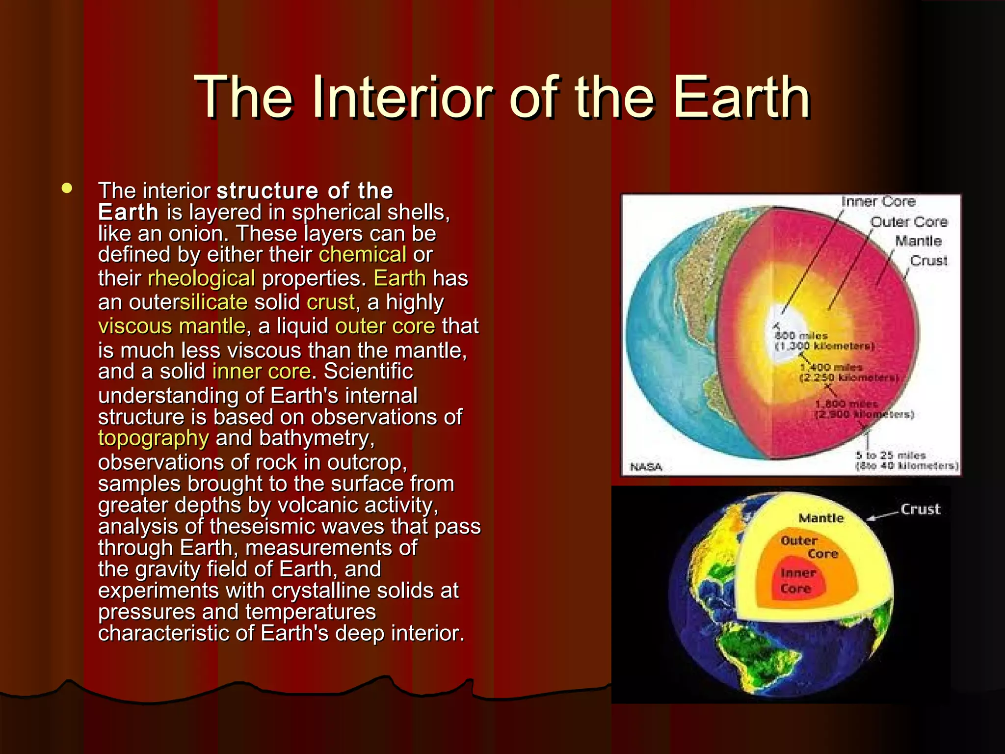 Presentation on the surface and interior of the earth | PPT | Geology ...