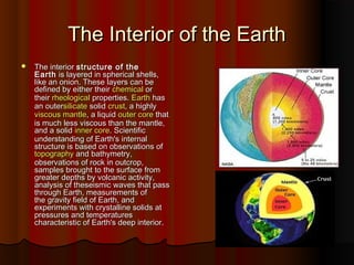 Presentation on the surface and interior of the earth | PPT | Geology ...
