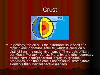 Presentation on the surface and interior of the earth | PPT