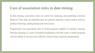 Presentation on the topic of association rule mining | PPTX