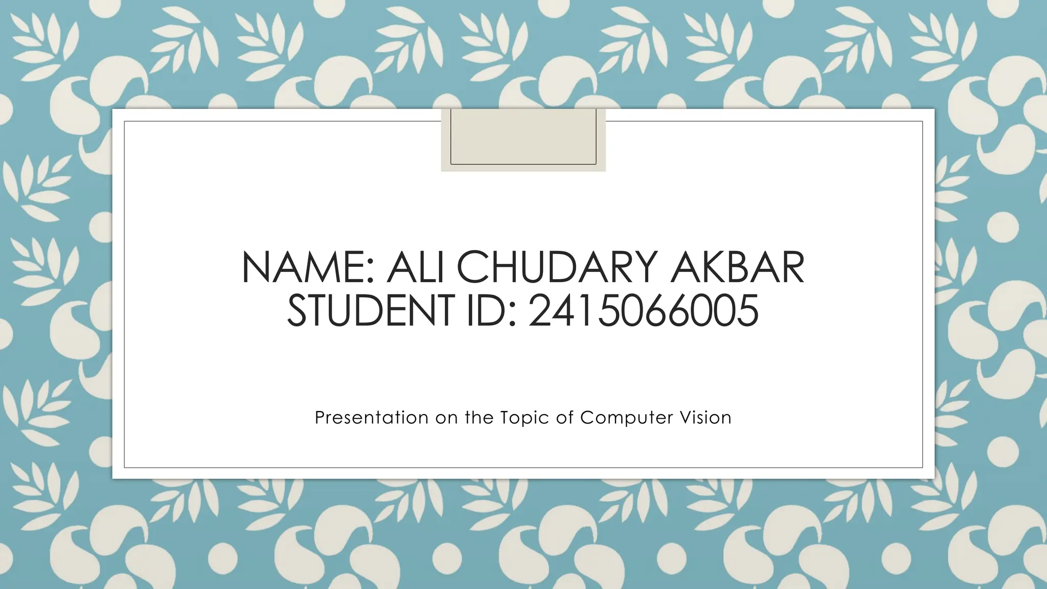 Presentation on the topic of computer vision.pptx