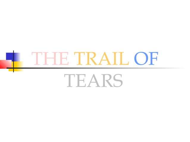 Presentation on the Trail of Tears | PPT