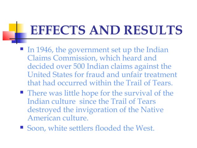 Presentation on the Trail of Tears | PPT