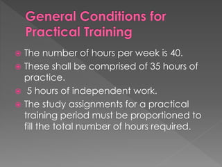 Presentation on the training report | PPTX