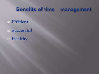 Presentation on time management | PPT