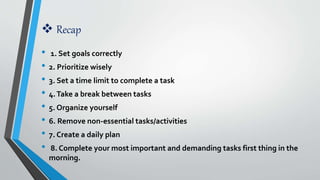 Time Management ppt | PPTX