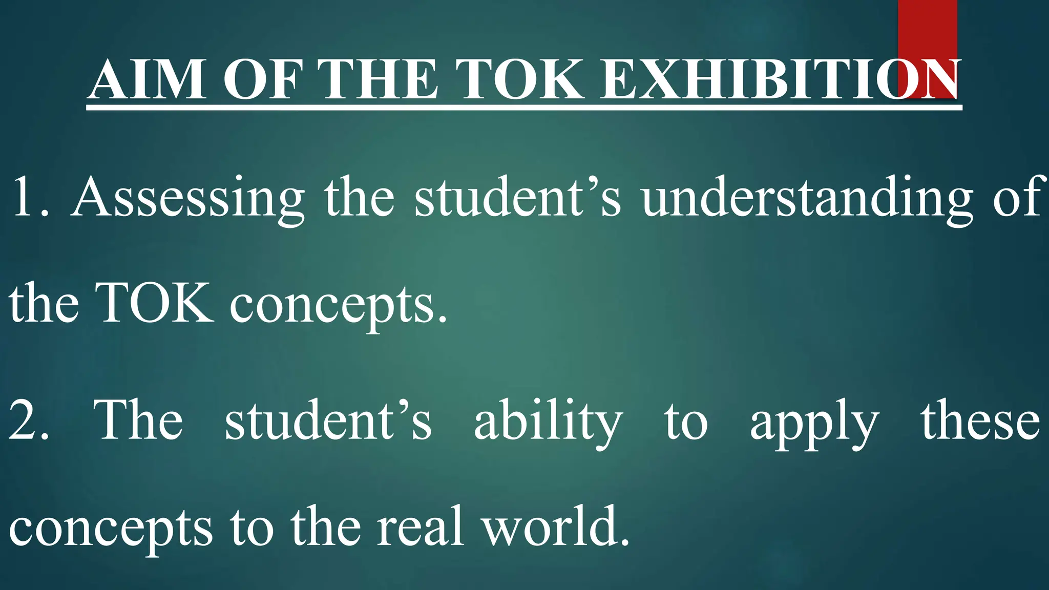 PRESENTATION ON TOK EXHIBITION FOR TEACHERS.pptx