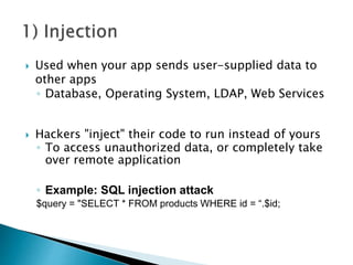 Presentation on Top 10 Vulnerabilities in Web Application | PPT