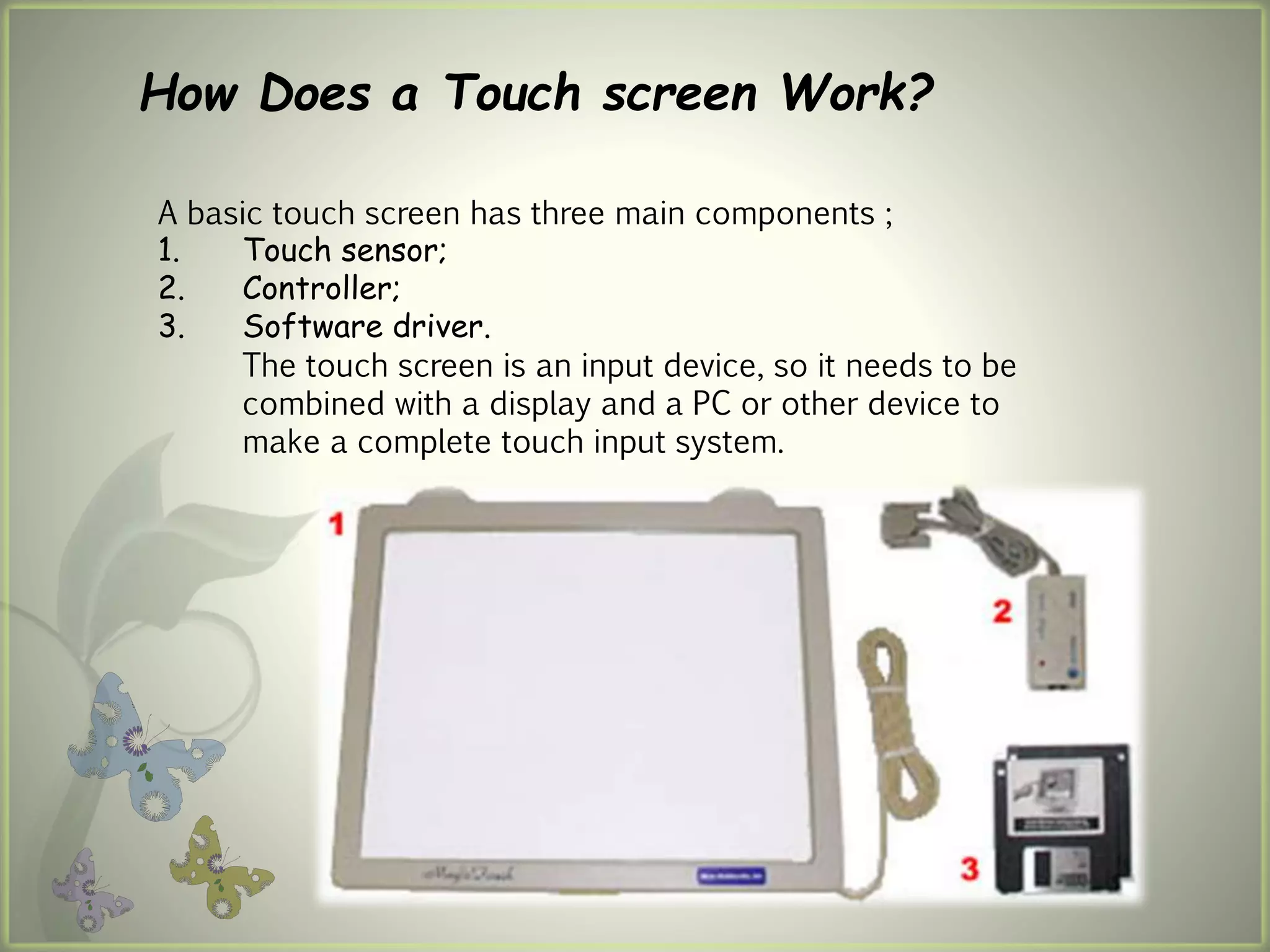 Presentation on touchscreen | PPTX | Operating Systems | Computer Software and Applications