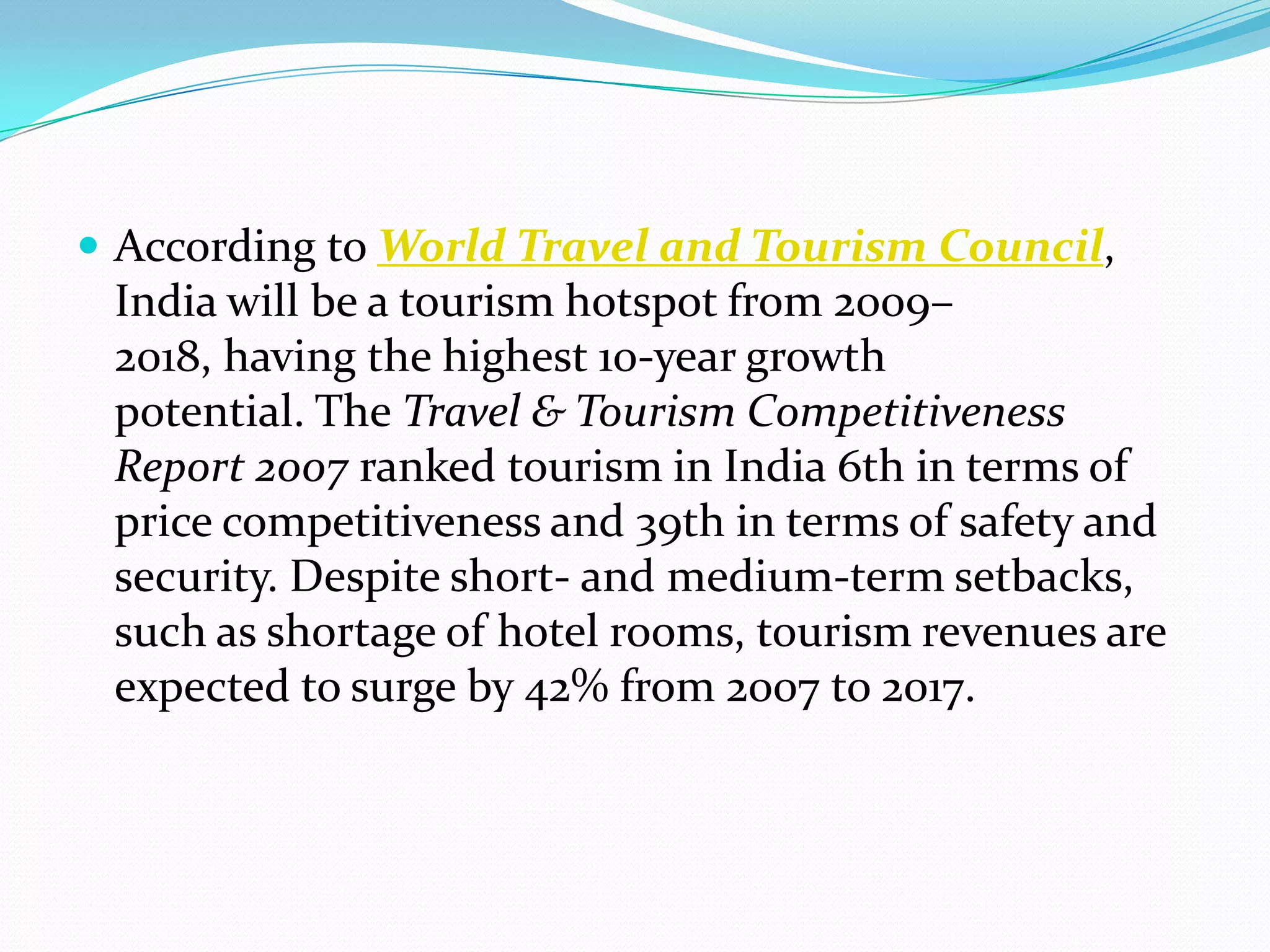 Presentation on tourism industry | PPTX