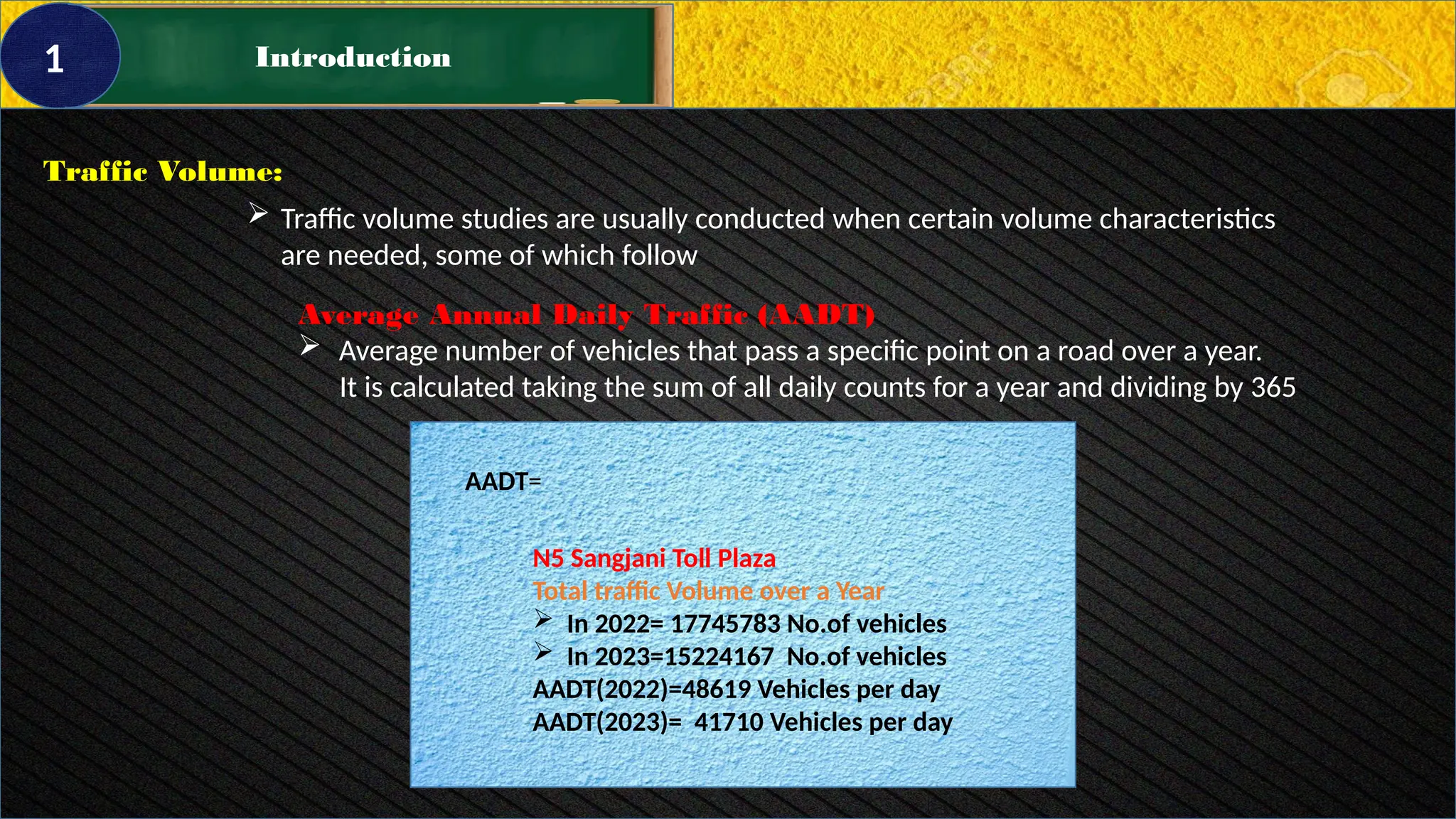 Presentation on traffic volume trend using AI.pptx