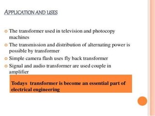 PRESENTATION ON TRANSFORMER | PPT