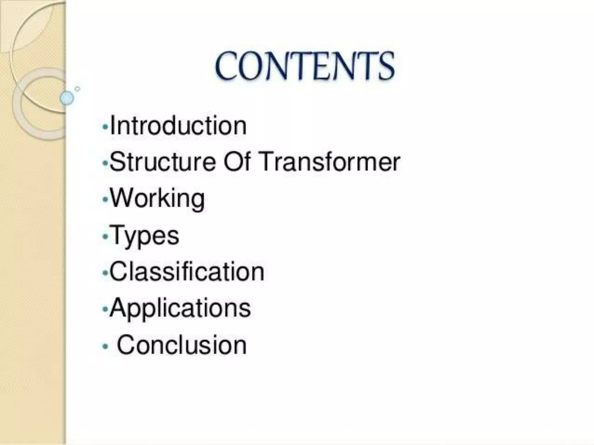 Presentation of transformer ppt | PPTX