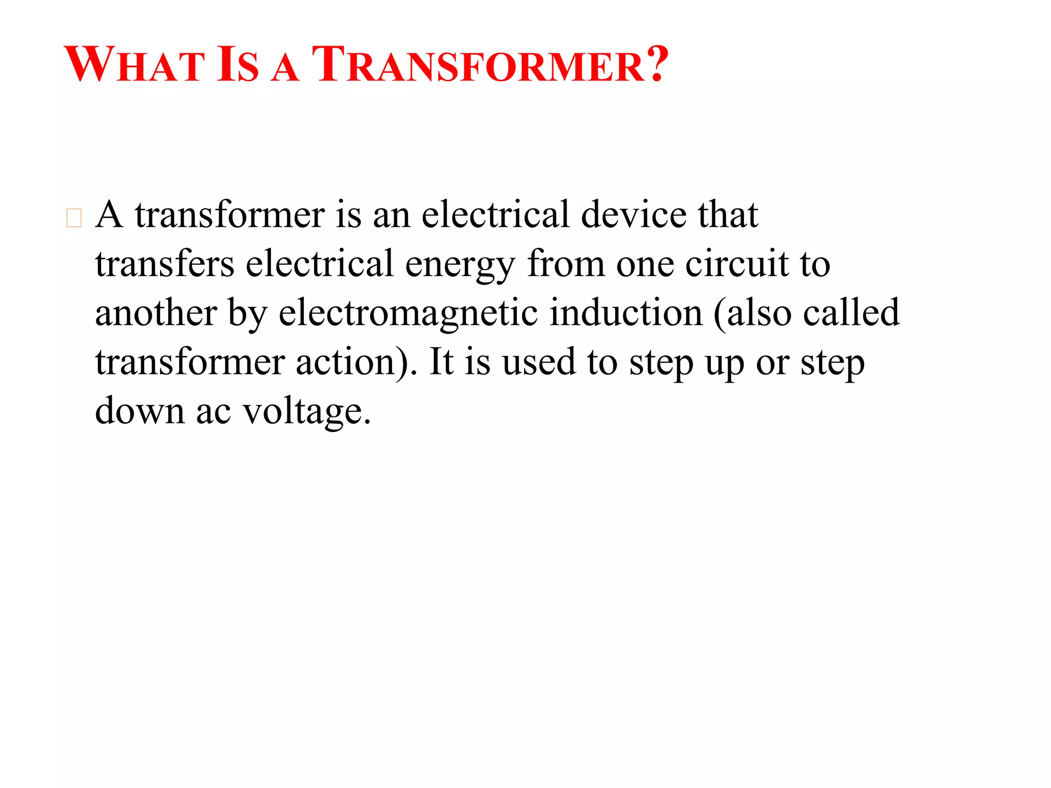Presentation of transformer ppt | PPTX