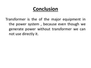Presentation of transformer ppt | PPTX