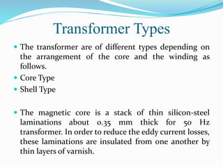 Presentation on Transformer-construction | PPTX