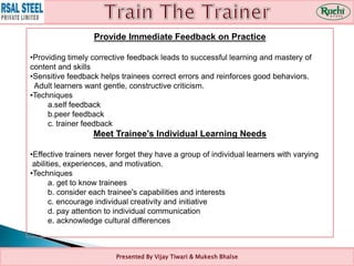 TRAIN THE TRAINER BY- MUKESH BHALSE | PPTX