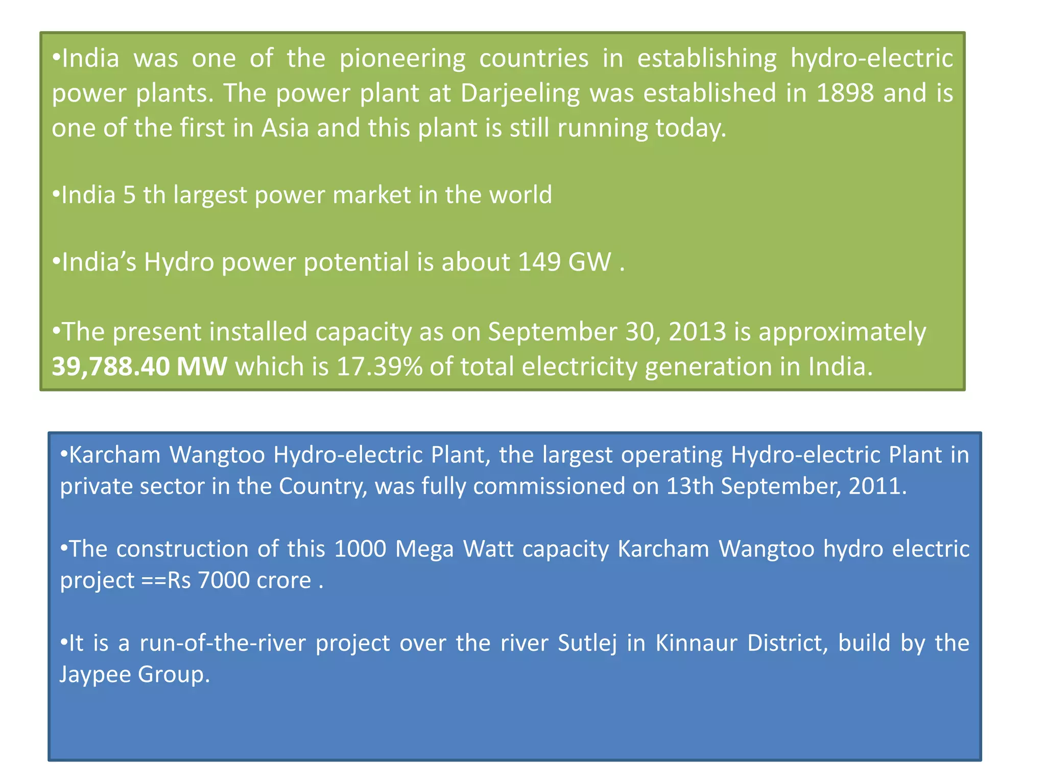 Presentation on two major hydro electric power plants in india | PPTX