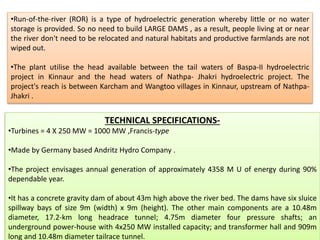 Presentation on two major hydro electric power plants in india | PPTX