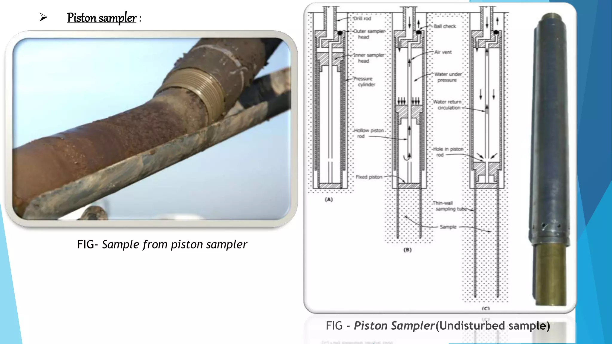 Presentation on type of sample and sampler in geotechnical engineering | PPTX