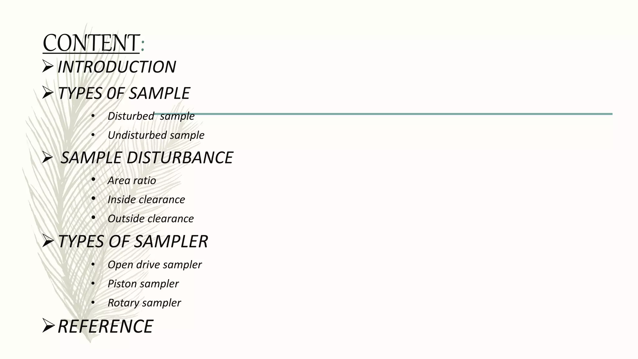 Presentation on type of sample and sampler in geotechnical engineering ...