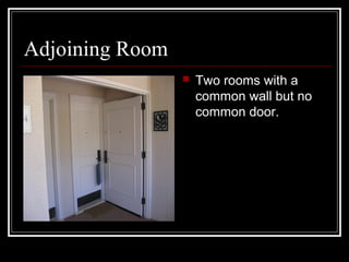 Presentation on types of rooms | PPT