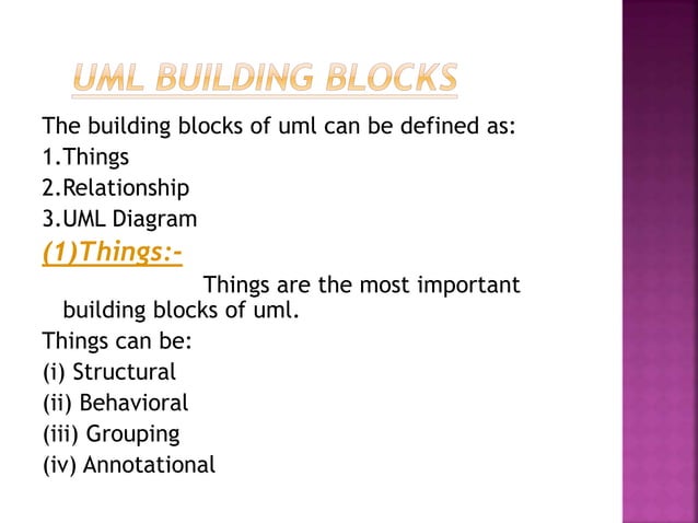 Presentation on uml | PPTX | Programming Languages | Computing