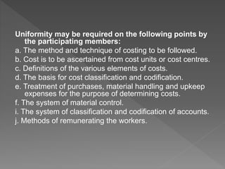 Presentation on uniform costing | PPTX