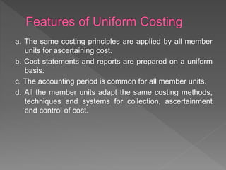 Presentation on uniform costing | PPTX