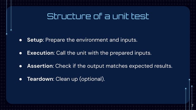 Presentation on Unit Test with Python and Pytest | PDF