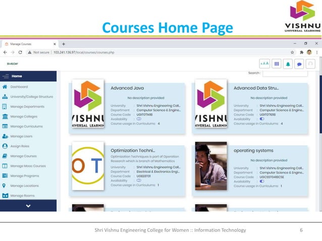 Presentation on usage of Vishnu LMS-SVECW.pptx