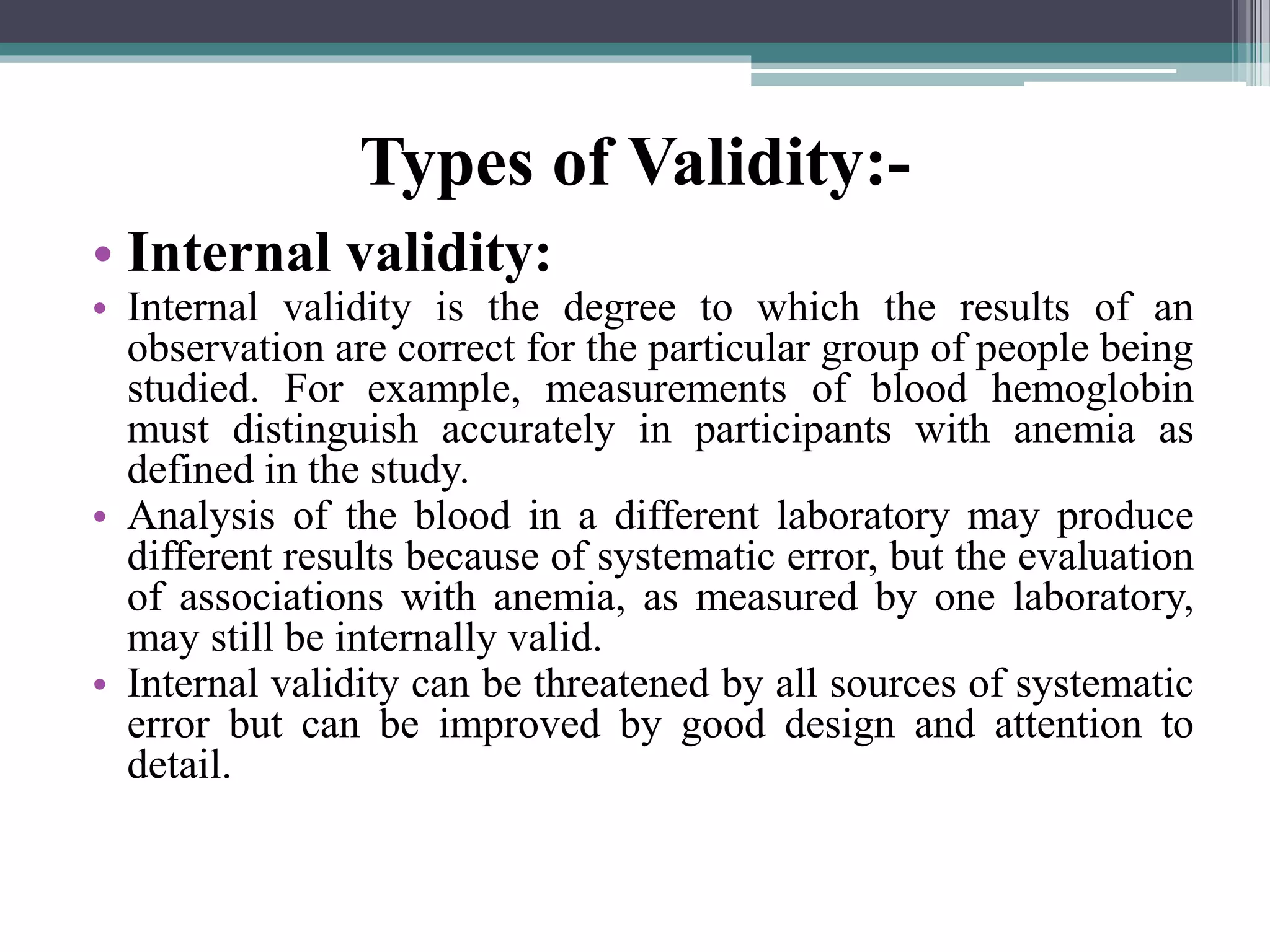 Presentation on validity and reliability in research methods | PPTX