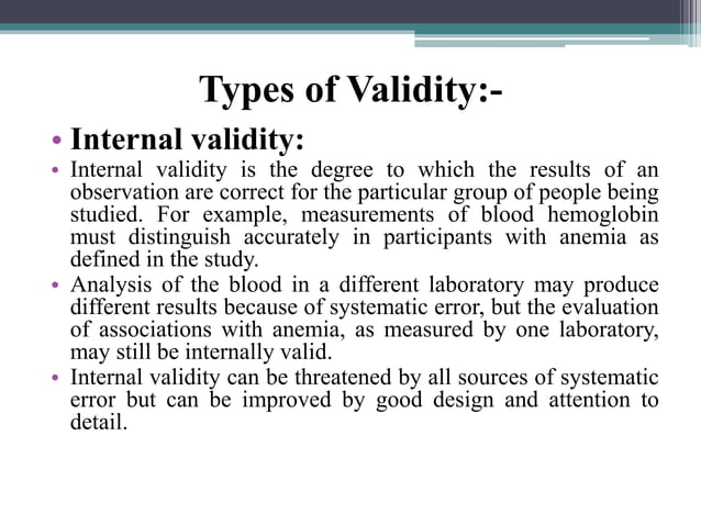 Presentation on validity and reliability in research methods | PPTX