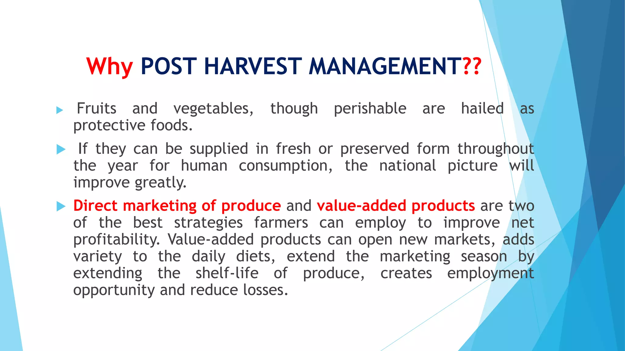 Presentation on value addition of horticultural crops | PPTX