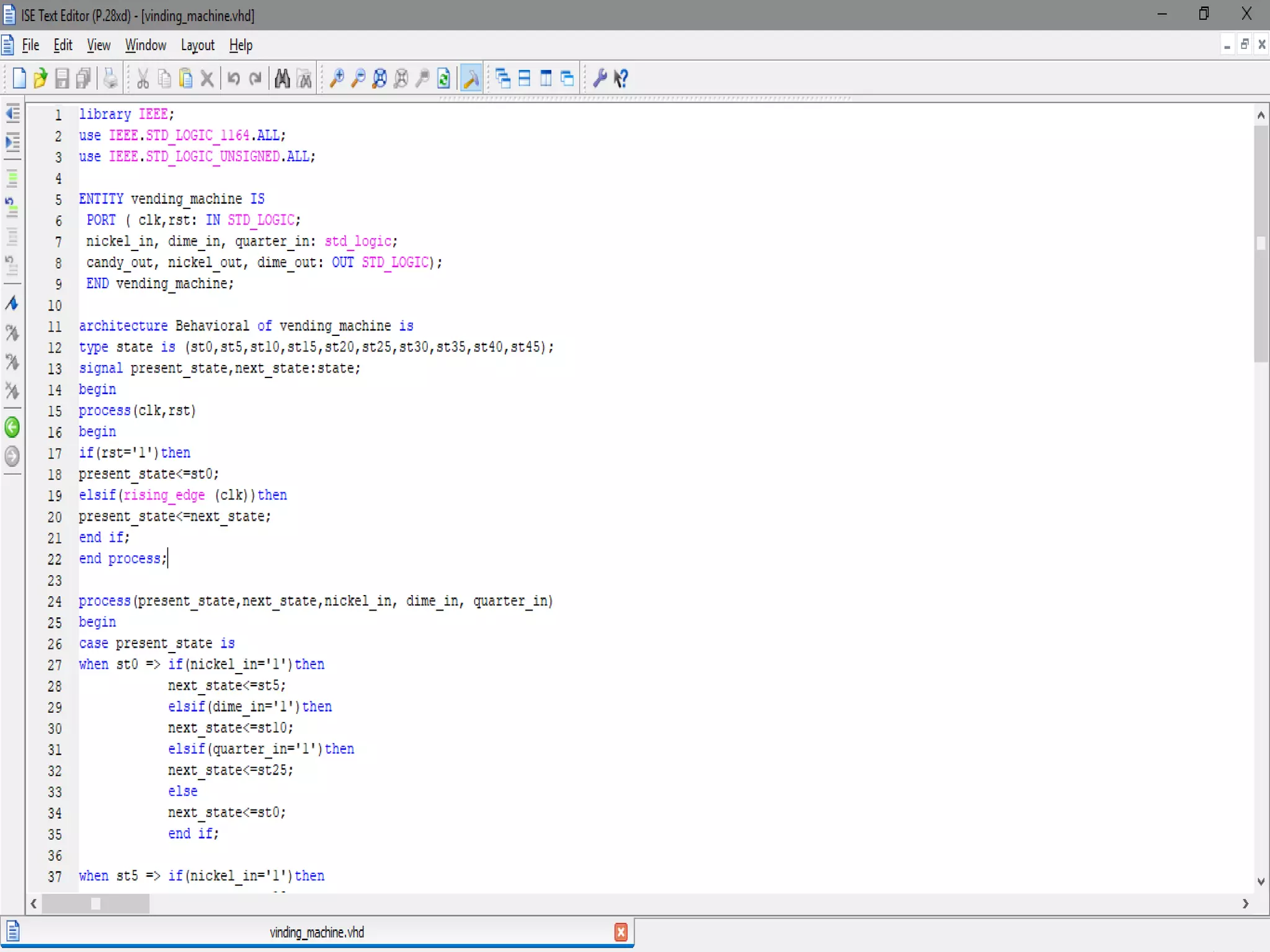 Presentation on vending machine controller using vhdl | PPTX