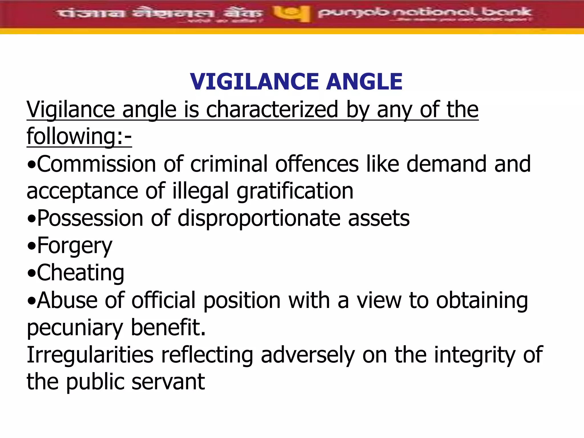 Presentation on vigilance in banks and financial institutions in India ...