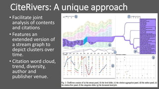 CiteRivers: Visual Analytics of Citation Patterns | PPT