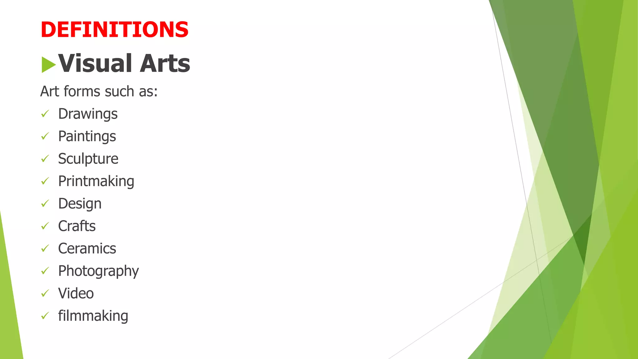 Presentation on visual and performing arts | PPTX