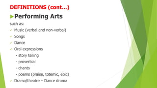 Presentation on visual and performing arts | PPTX