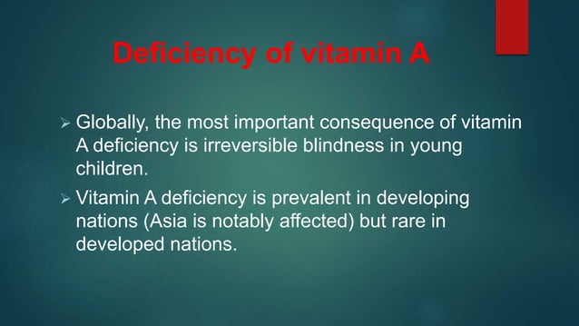 Vitamin A deficiency: at a glance | PPT