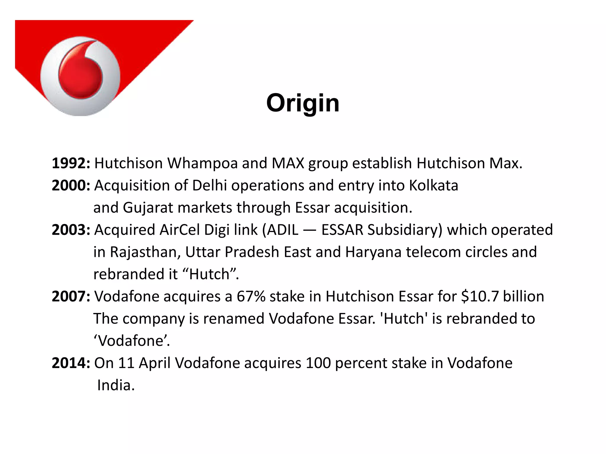 Presentation on Vodafone India- Its market positioning | PDF