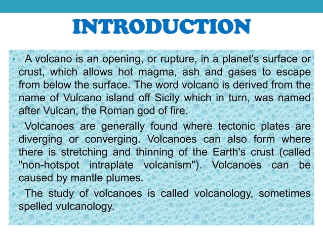 Presentation on volcanos | PPTX | Geography | Science