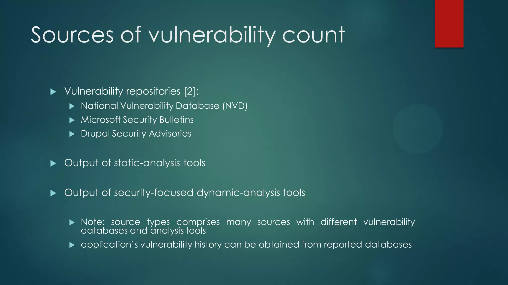 Presentation on vulnerability analysis | PDF