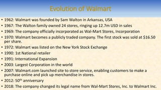Presentation on walmart | PDF