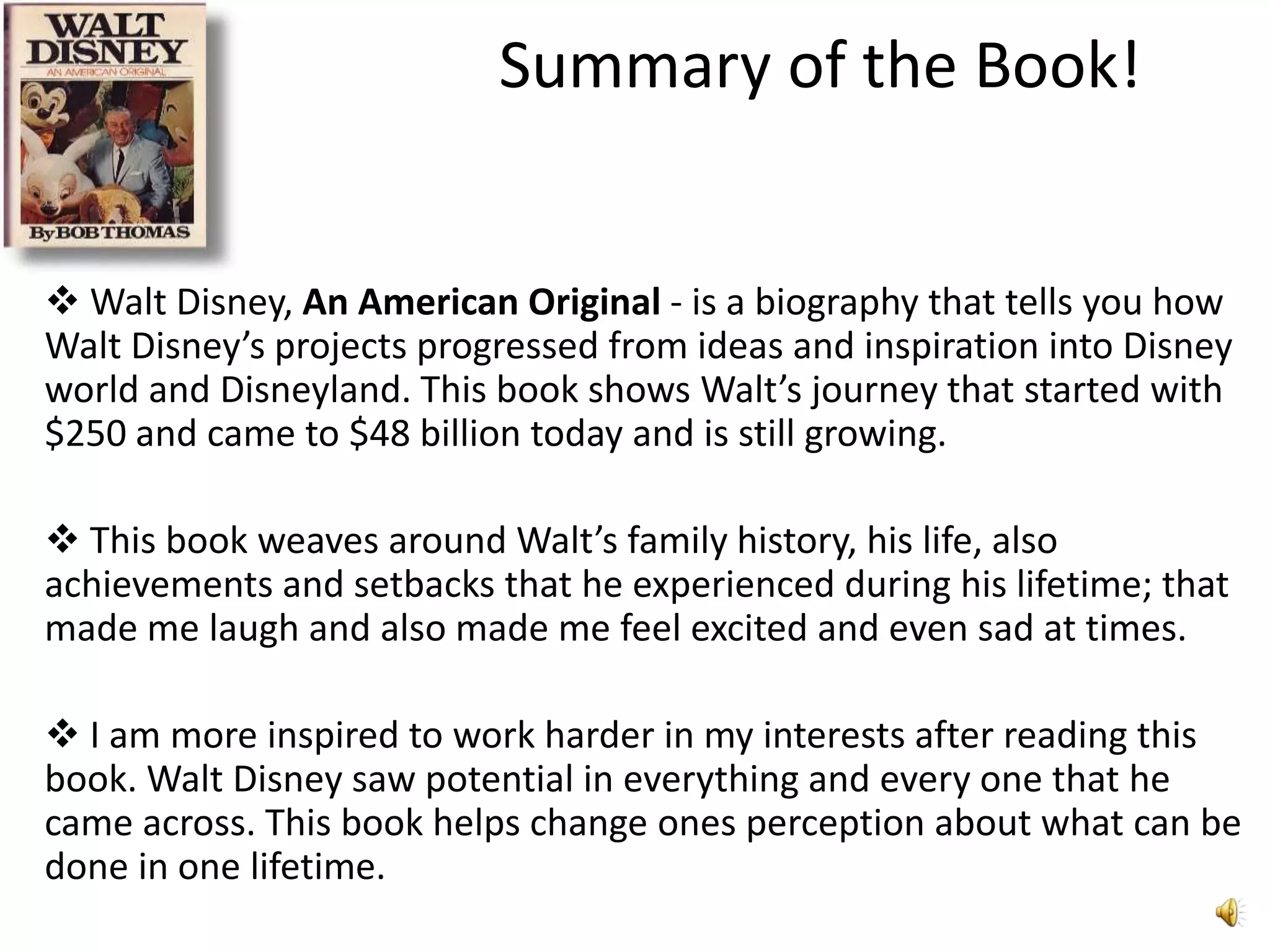 Presentation on walt disney bio! | PPTX