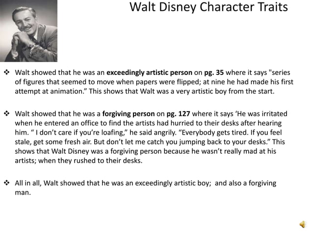 Presentation on walt disney bio! | PPT